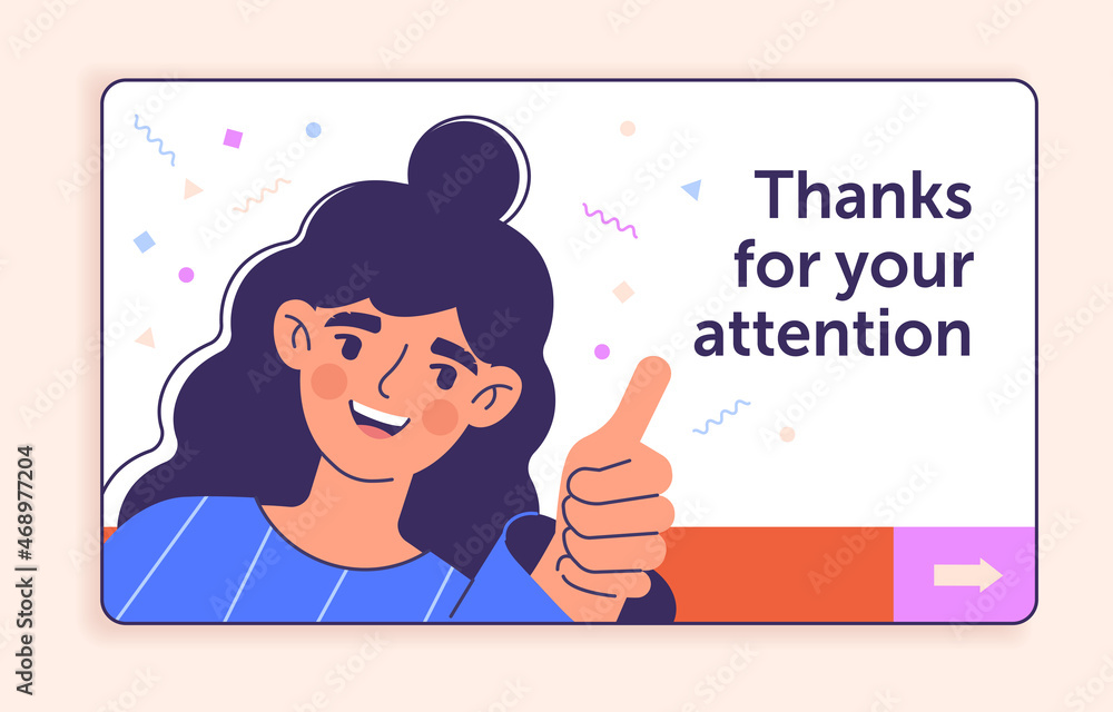 Thank you for attention. Company enjoys regular visitor. Girl shows ...