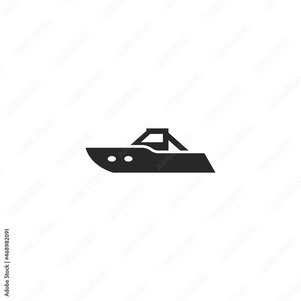 powerboat icon. motor boat for water travel and rest. water transport ...