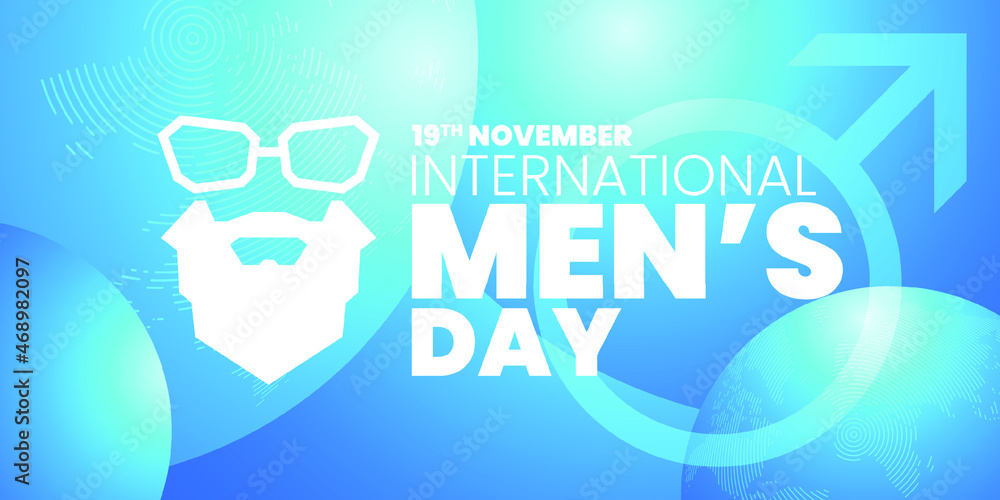 International Men's Day Background Vector Illustration with man icon ...