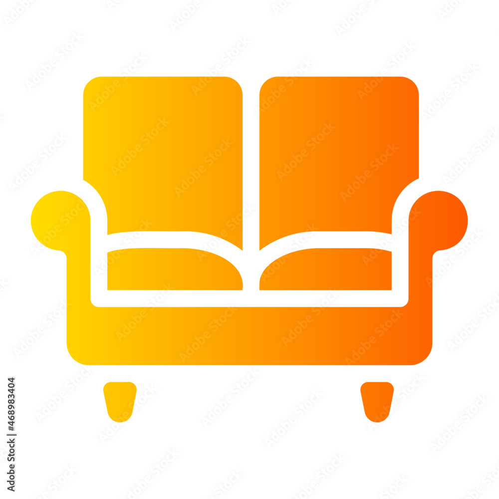 sofa gradient icon Stock Vector | Adobe Stock