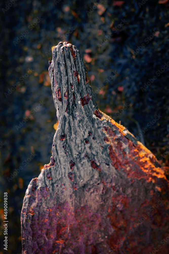 Rustic metal textures at hot temperatures. Abstract geometry of rusted ...