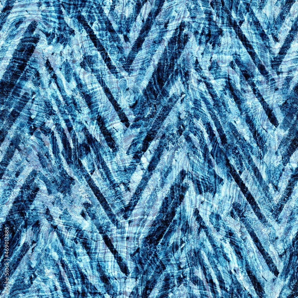 Seamless indigo block print texture on navy blue woven effect ...