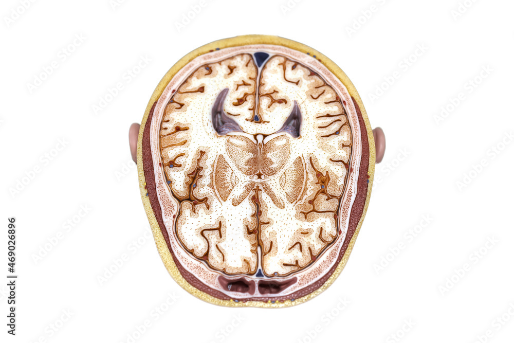 The horizontal section through the human head model plate 5 from 11 ...
