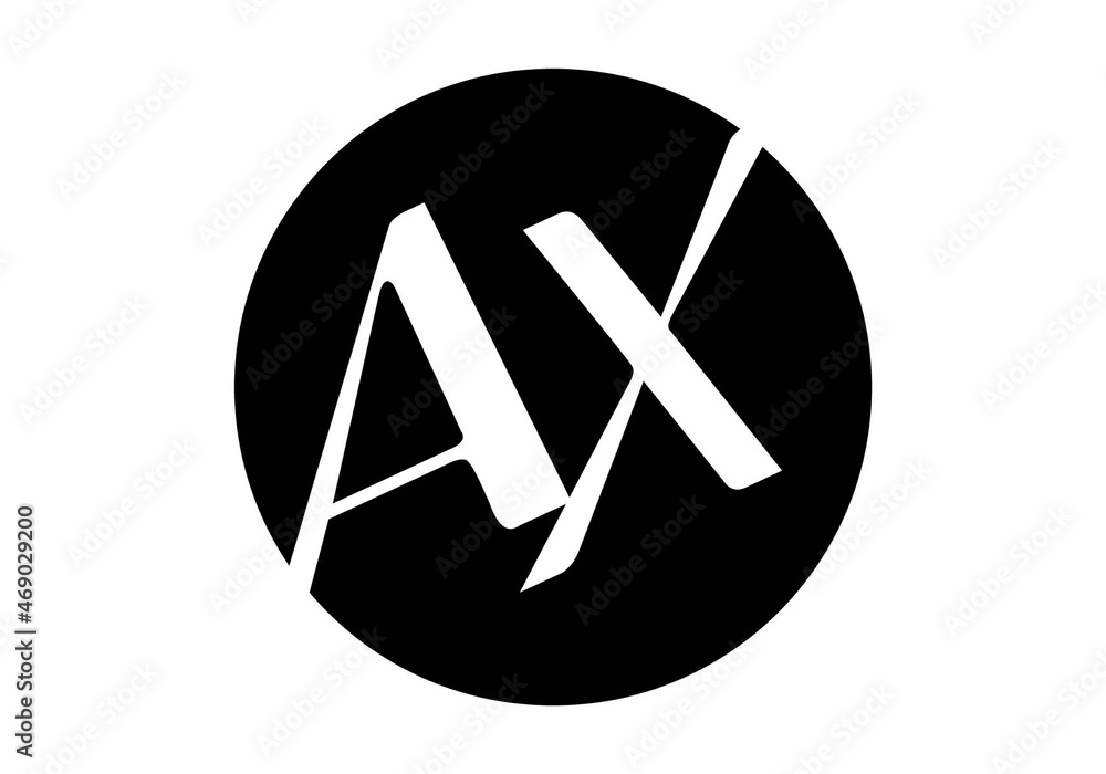 colorful and unique of AX initial letter Stock Vector | Adobe Stock
