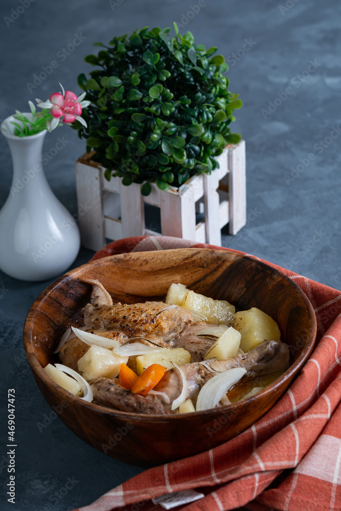 pan fried chicken in coconut pineapple sauce also known as pininyahang ...