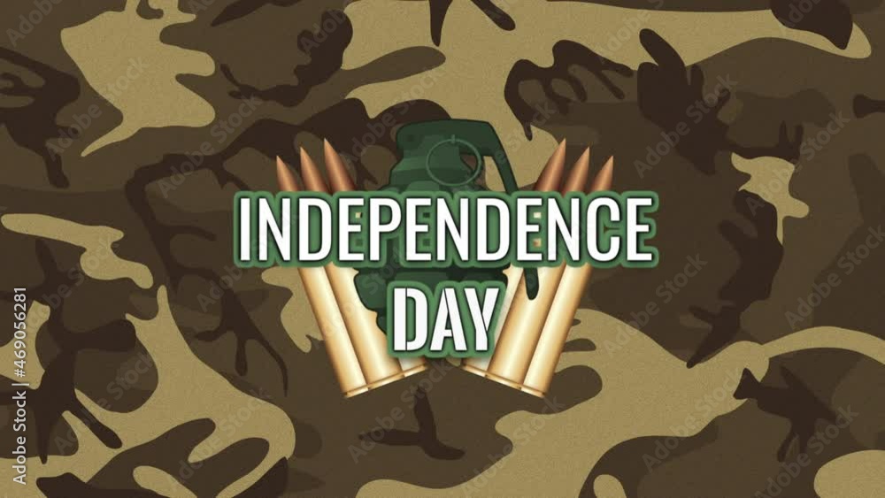 Independence Day with military patrons and bombs, motion holidays ...