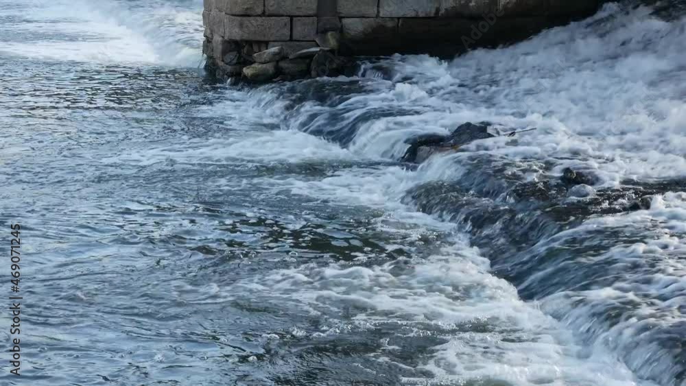 Water pollution theme. Industrial wastewater pollution. Environmental ...