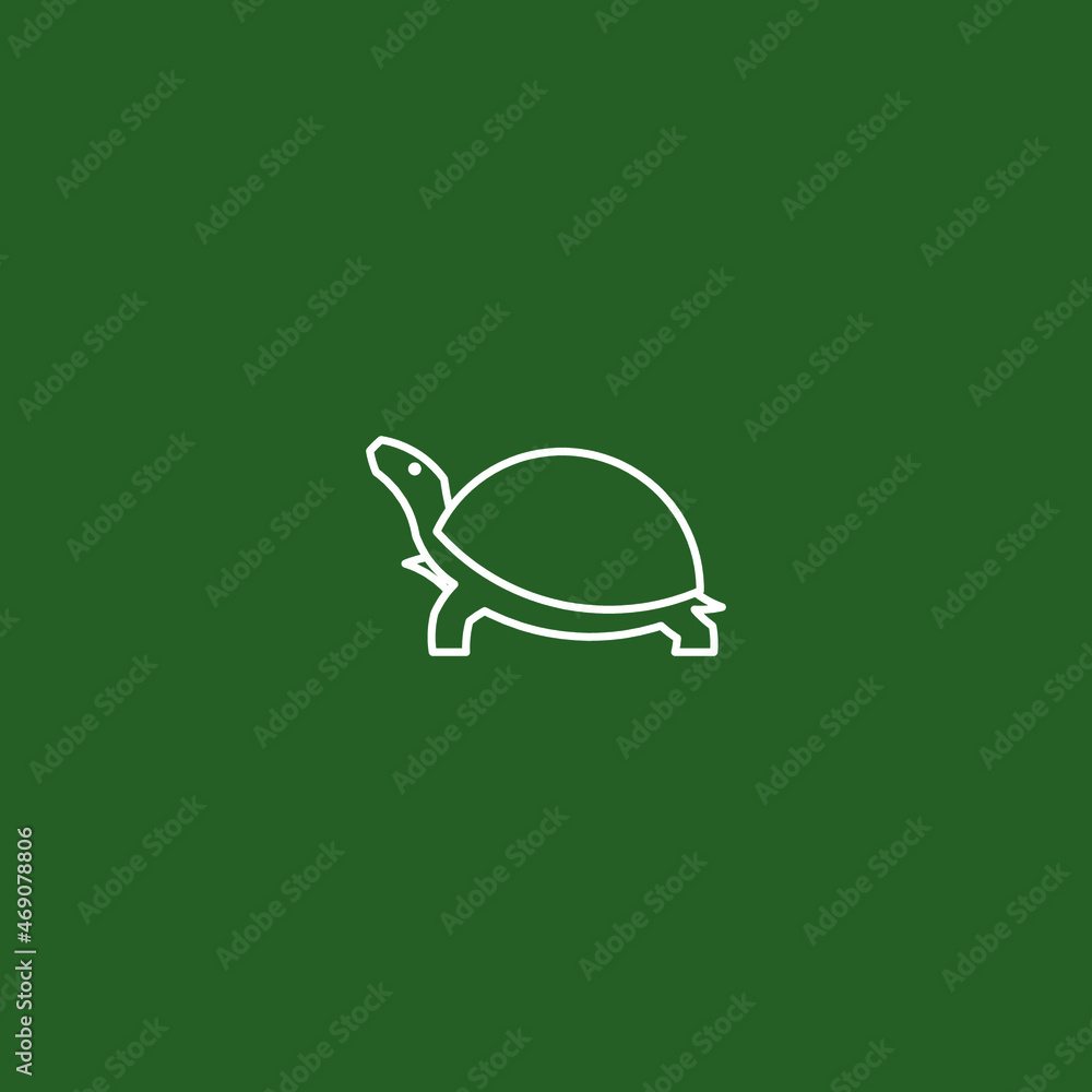 Turtle Line Art. Simple Minimalist Logo Design Inspiration. Vector ...