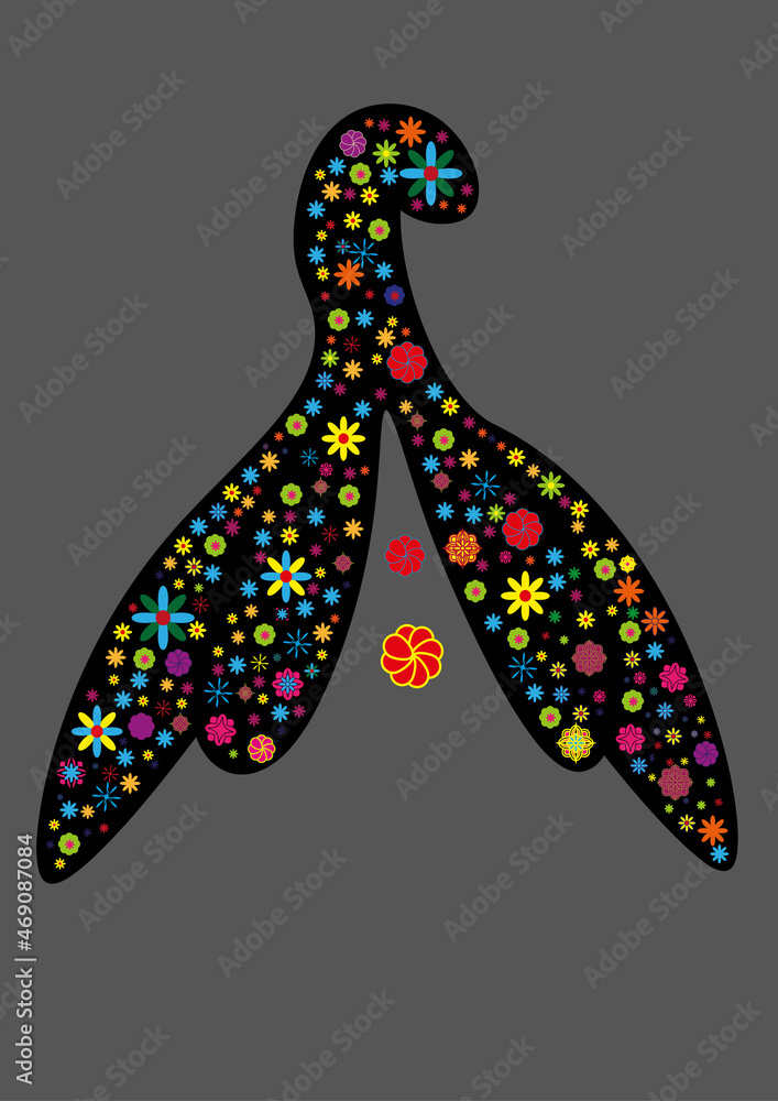 Reproductive system of the clitoris. Clitoral glans.Feminism theme and ...