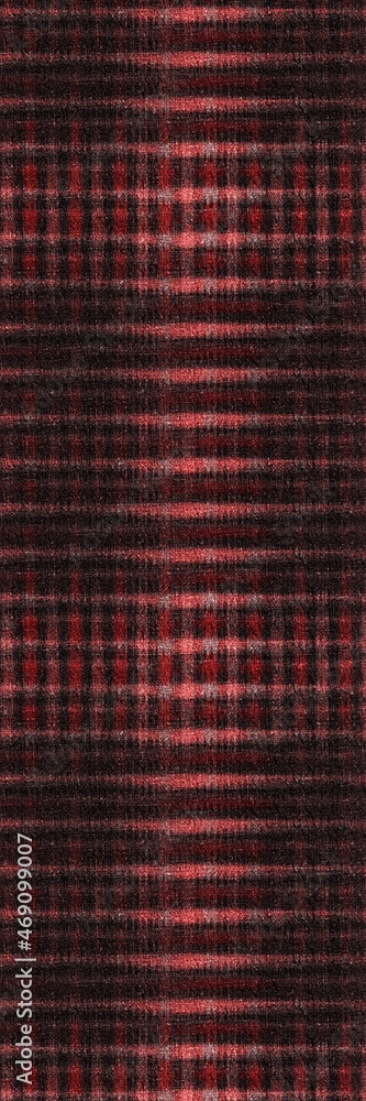 Retro red black buffalo plaid check seamless border pattern ...