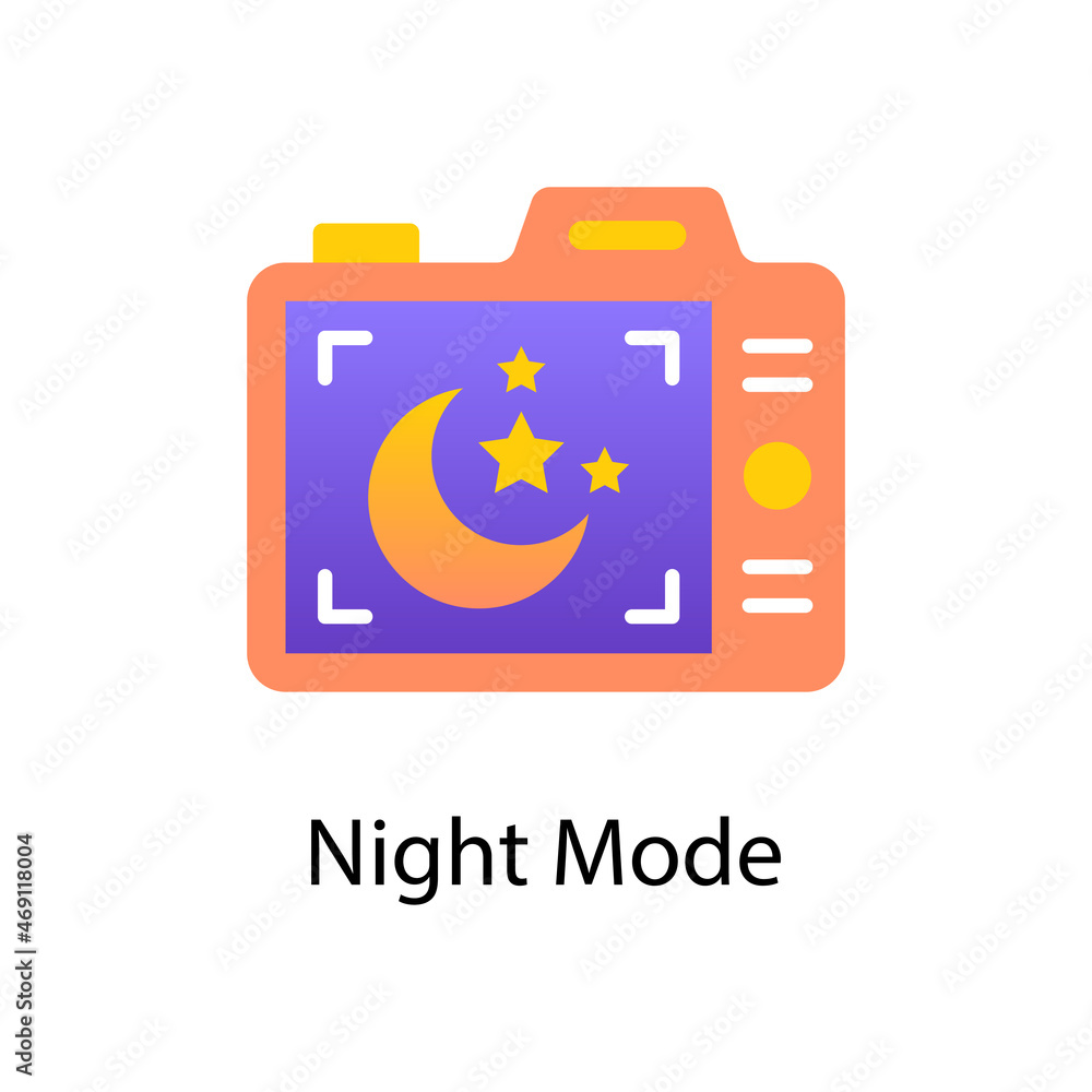 Night Mode vector Gradient Icon Design illustration. Activities Symbol ...