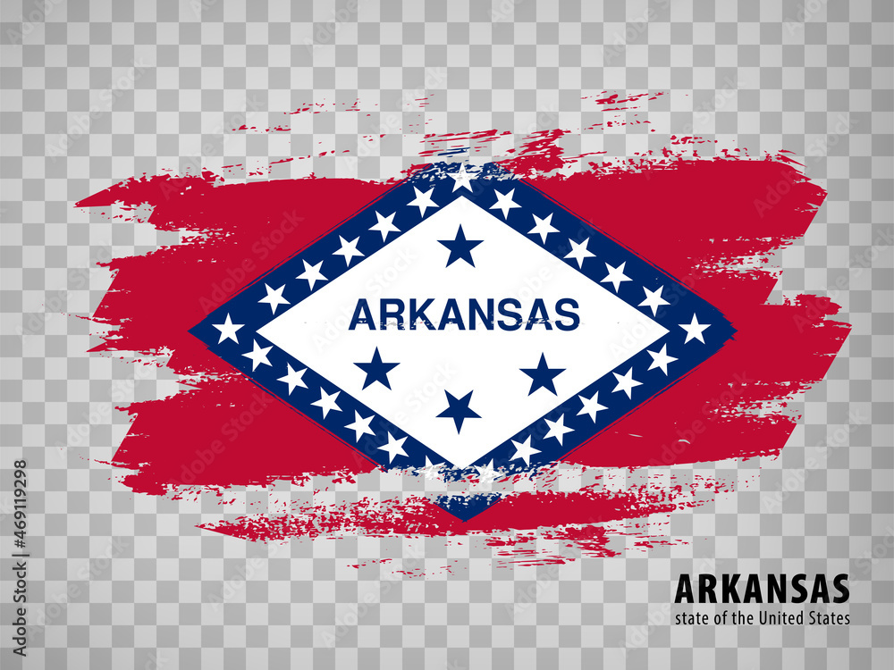 Flag of Arkansas from brush strokes. United States of America. Flag ...