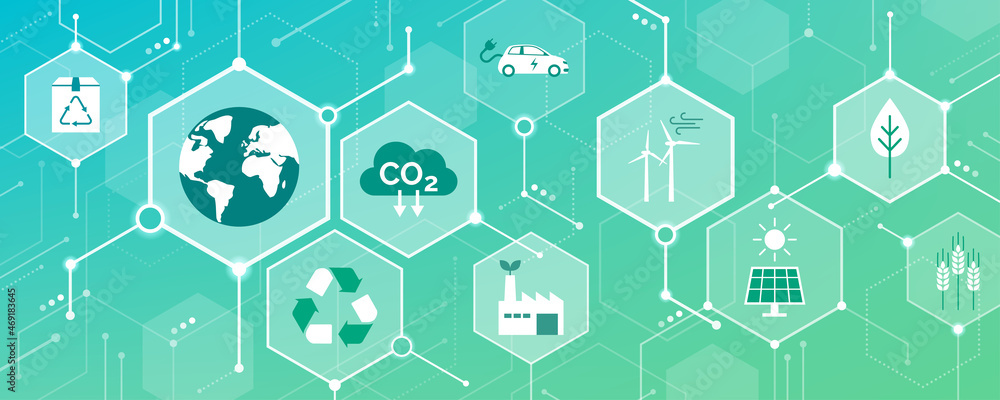 Green technology and sustainable development Stock Vector | Adobe Stock