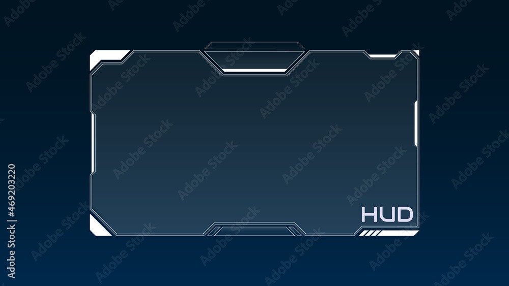 Vector abstract futuristic interface frame, HUD. Display panel template ...