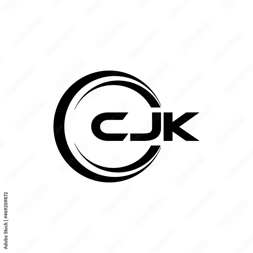 Vecteur Stock CJK letter logo design with white background in ...