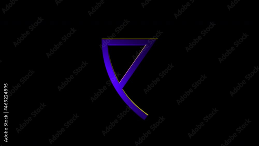Alchemical Symbol For Crucible Icon Animation. Purple text with alpha ...