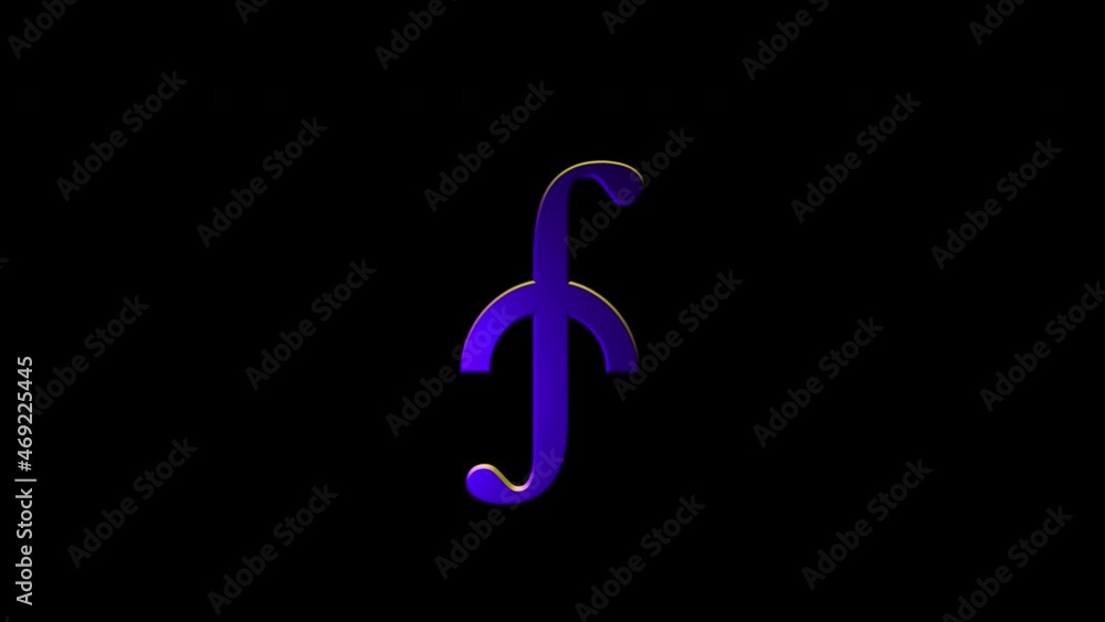 Vidéo Stock Alchemical Symbol For Dissolve Icon Animation. Purple text ...