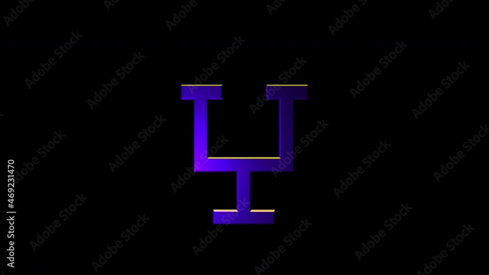 Alchemical Symbol For Pot Ashes Icon Animation. Purple text with alpha ...