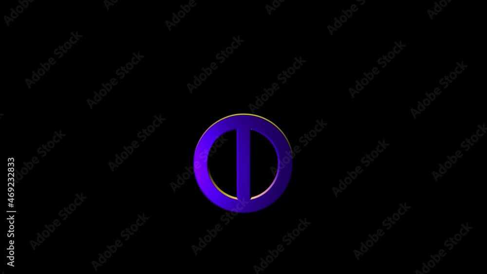 Alchemical Symbol For Nitre Icon Animation. Purple text with alpha ...