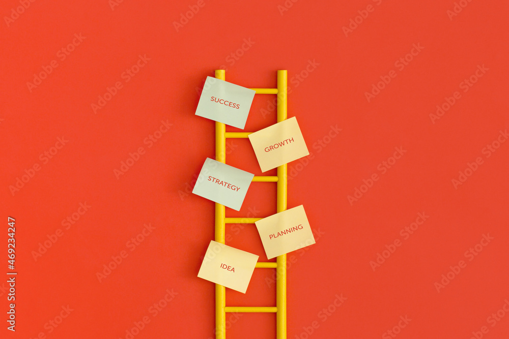Ladder career path for business growth success process. Inspiration and ...