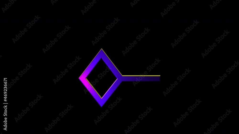 Alchemical Symbol For Rock Salt-2 Icon Animation. Purple text with ...
