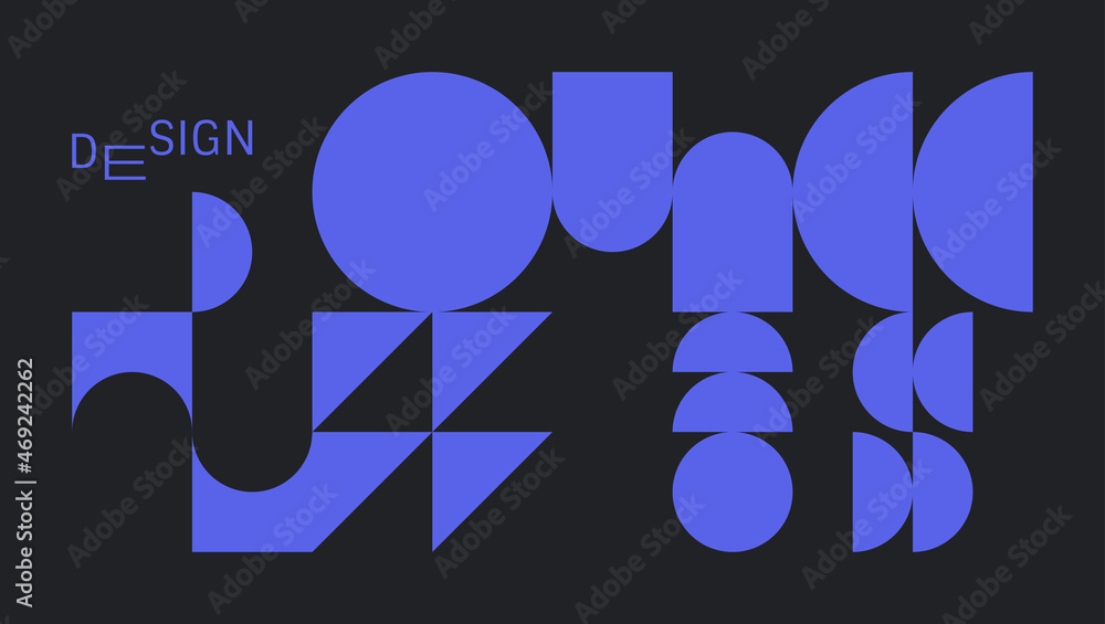 Abstract geometric pattern with simple shapes. Vector illustration for ...