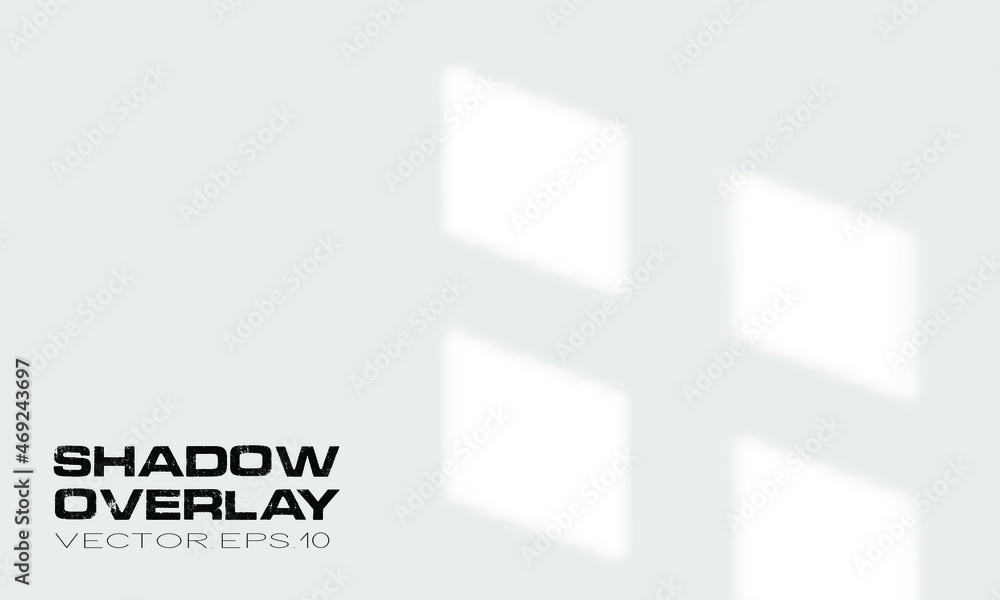 Abstract background geometric shadow overlay the shape of the window in ...