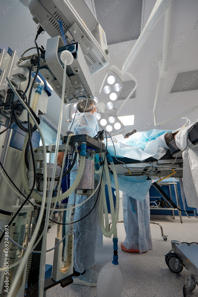 Medical Oxygen Concentrator is ready to use front of the emergency room ...