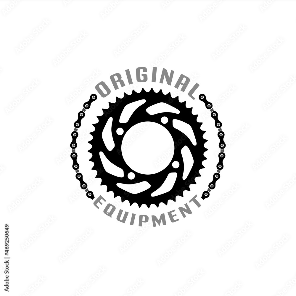 Gear and Chain Logo Vehicle Spare Parts Symbol Design Inspiration Stock ...