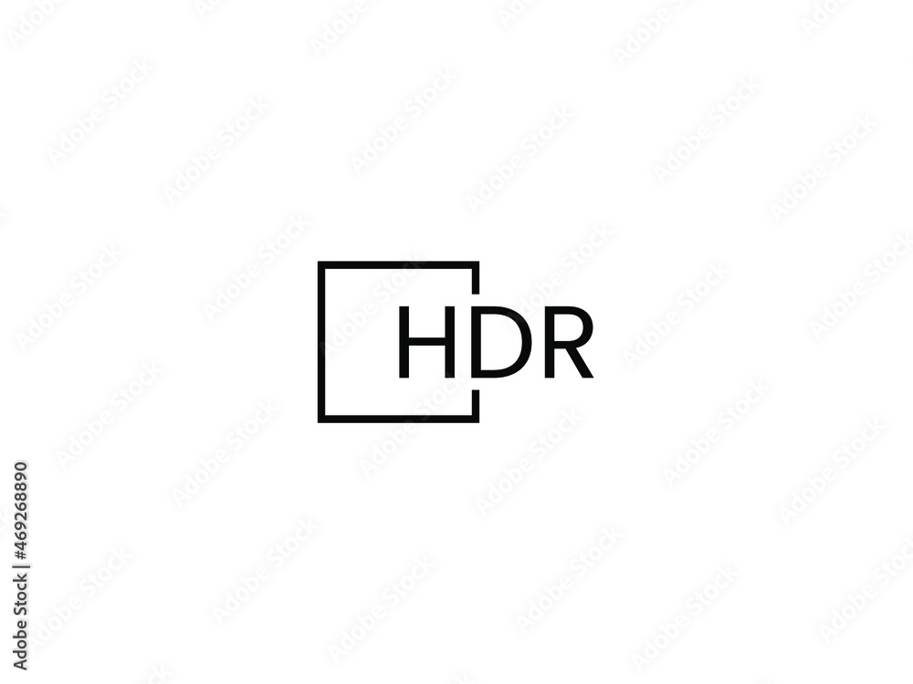 HDR letter initial logo design vector illustration Stock Vector | Adobe ...
