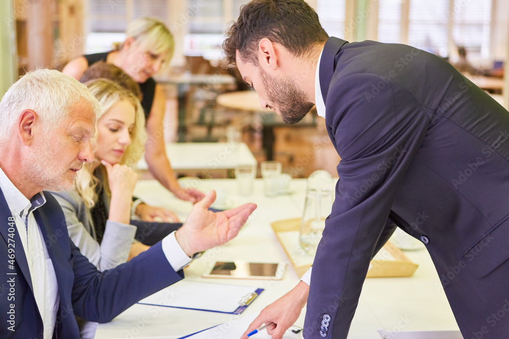 Business people discuss in business meeting Stock Photo | Adobe Stock