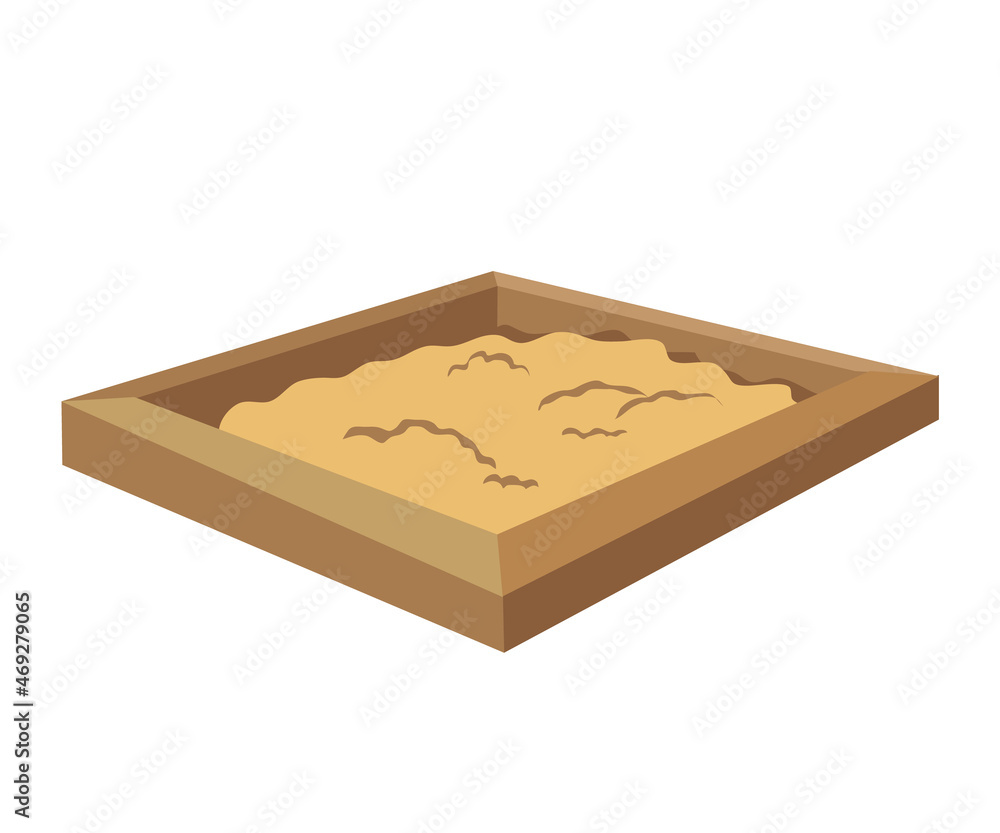 Sandbox for children on an isolated background. Symbol. Vector ...