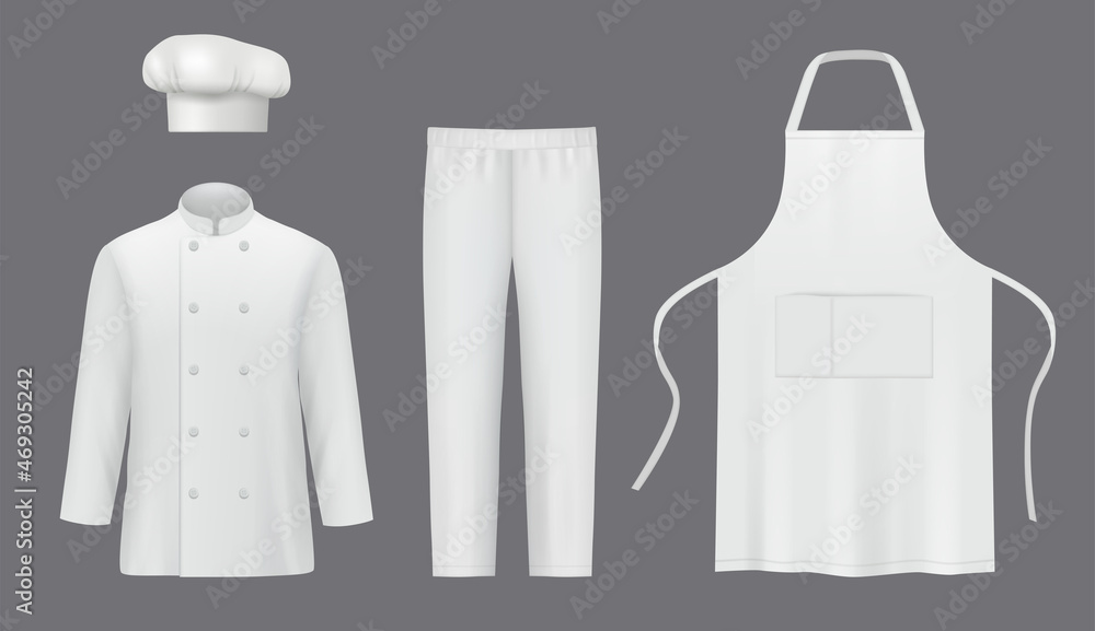 Chef uniforms. Professional suit clothes for cooks jackets and pants ...
