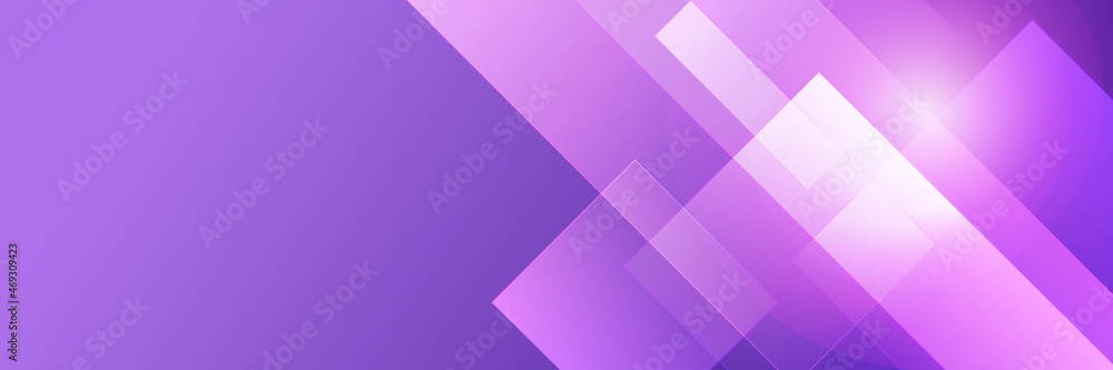 Modern gradient purple abstract banner background with shiny square ...