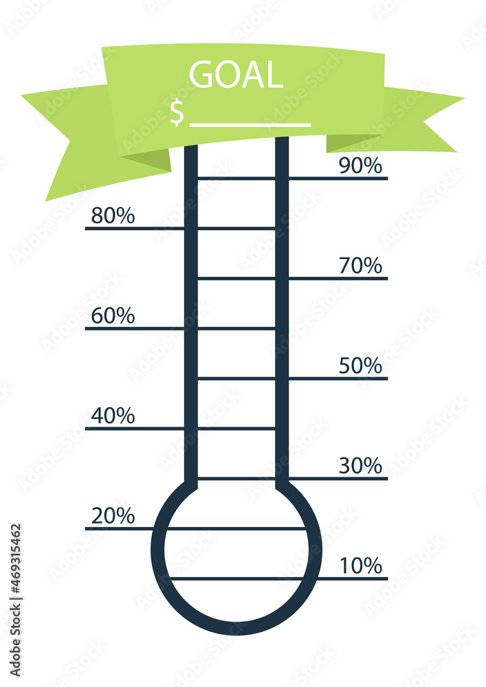 Debt Thermometer template. Clipart image Stock Vector | Adobe Stock