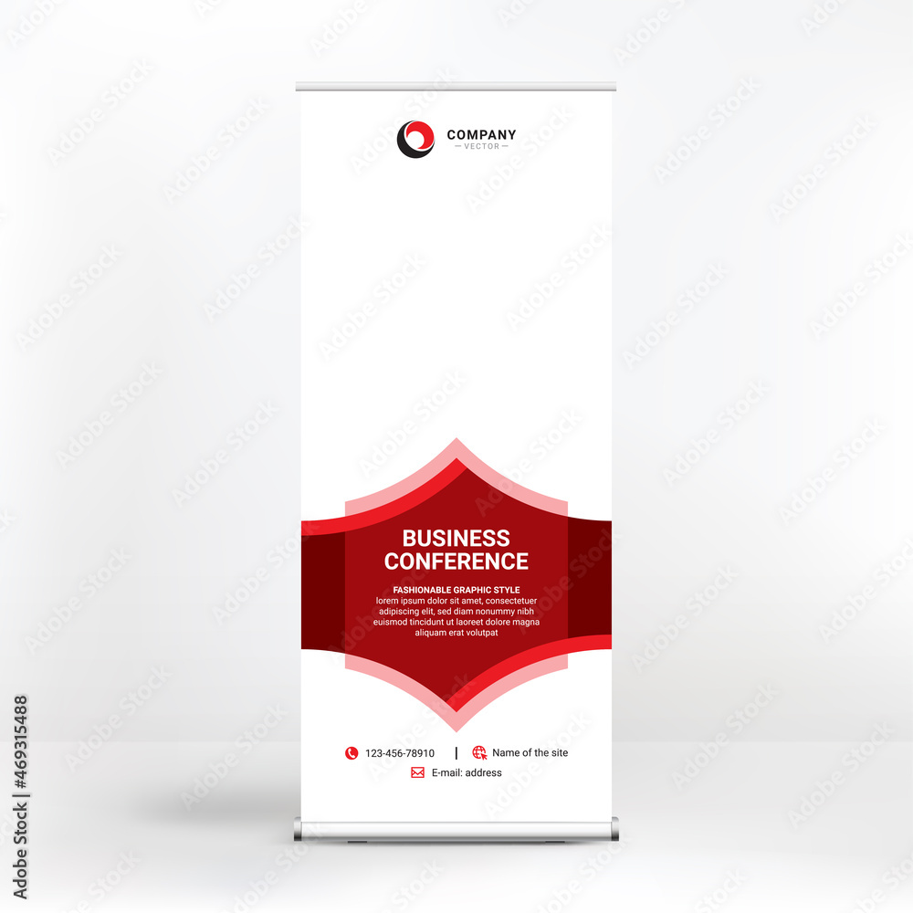 Roll-up banner design, modern design for outdoor advertising of goods ...