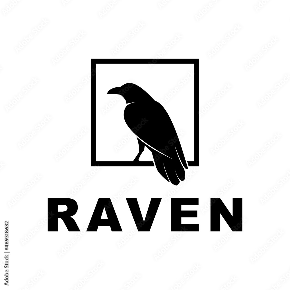 RAVEN LOGO DESIGN, BIRD, IMAGE, BLACK, COMMON, INSPIRATION vector de ...