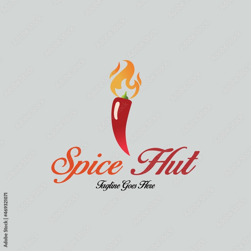 Spice hut logo design template. Vector illustration Stock Vector ...