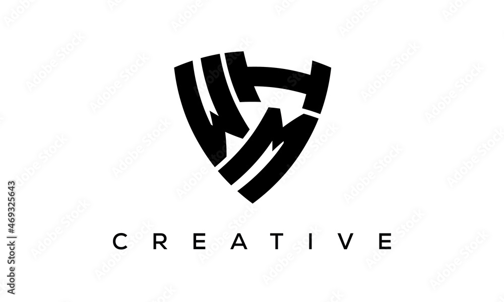 WMI letters logo, security Shield logo vector Stock Vector | Adobe Stock