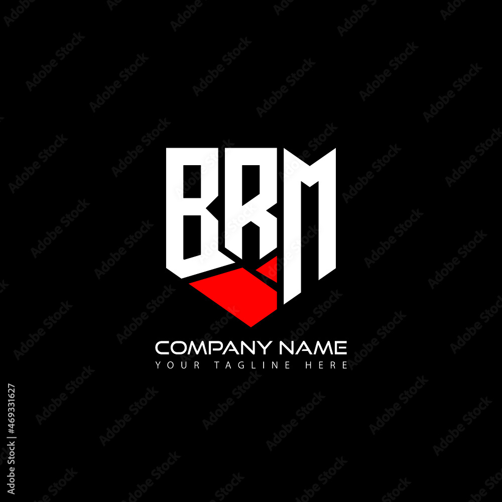 BRM letter logo design on black background.BRM creative initials letter ...