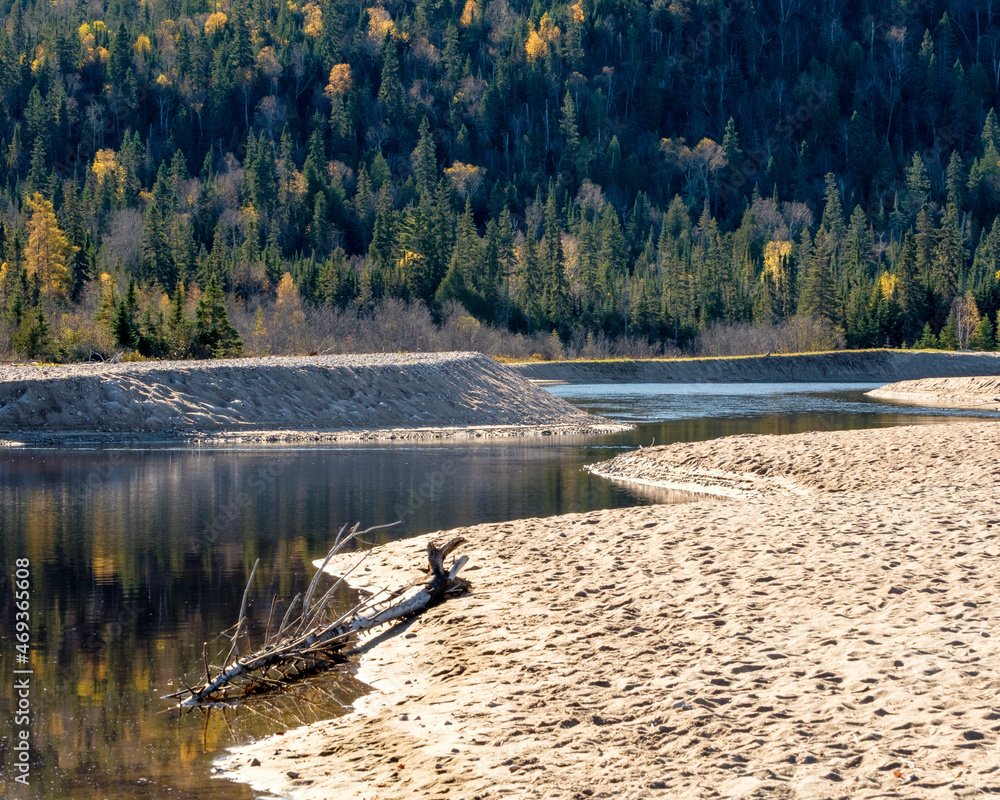 River Mouth at Old Woman Bay in Lake Superior Provincial Park Stock ...