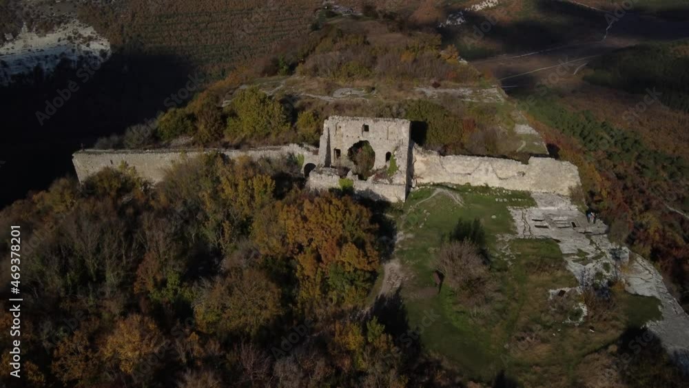 Ruins of the Mangup fortress in the Bakhchisarai district of Crimea ...