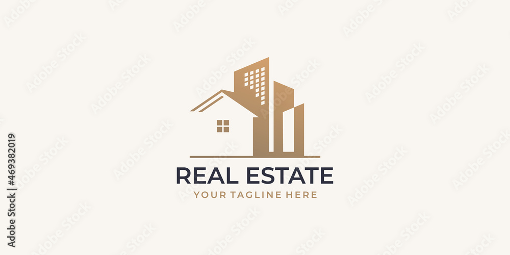 real estate logo design template.inspiration for business of building ...
