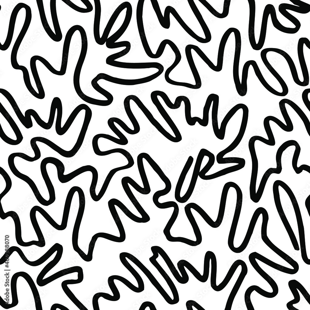 Seamless wavy pattern for textile design. Crazy lines Stock Vector ...