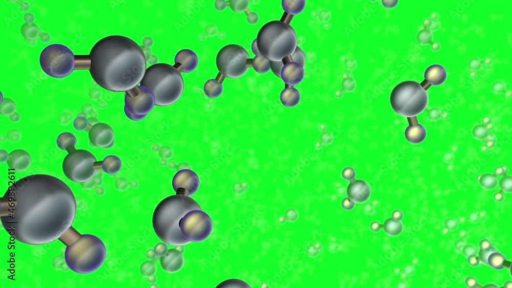 Vidéo Stock [Green screen + Opaque] Covalent bond within Carbon dioxide ...