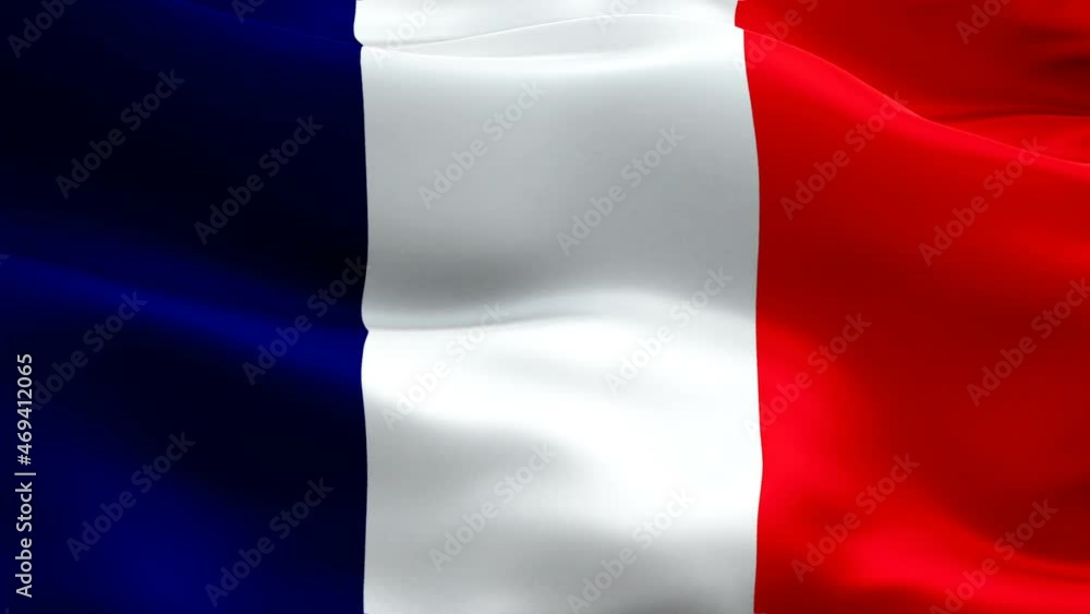 French flag. France Flag - looping, waving, A beautiful finish looping ...