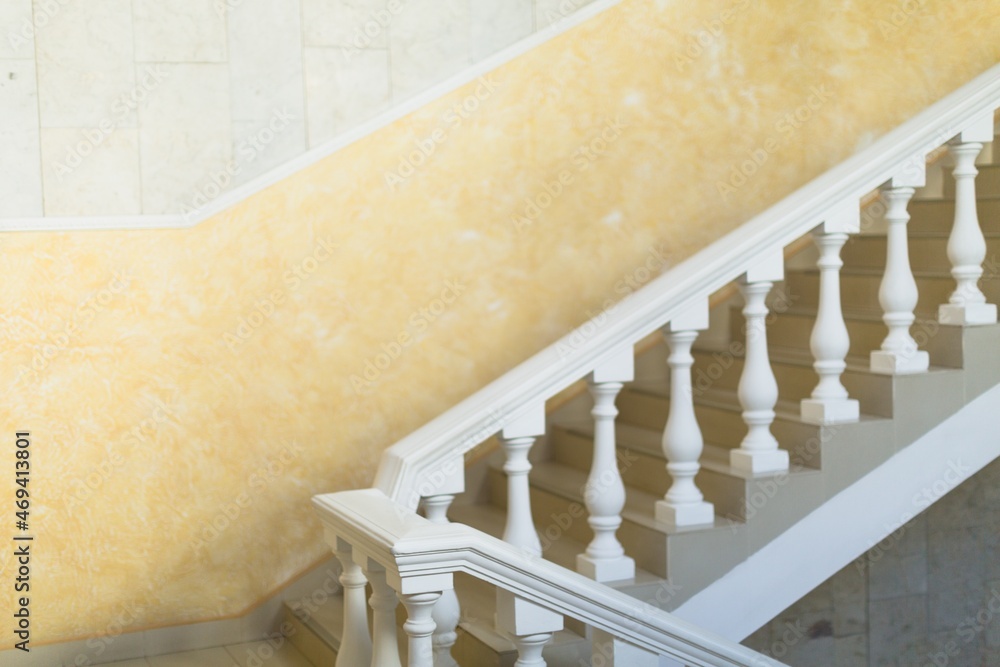 Photo & Art Print Staircase stone flight with steps. Background stairs ...