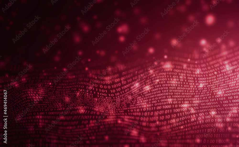 Binary Code Background, Digital Abstract technology background, flowing ...