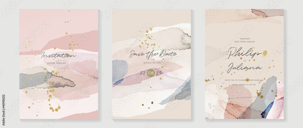 Abstract art background vector. Luxury invitation card background with ...