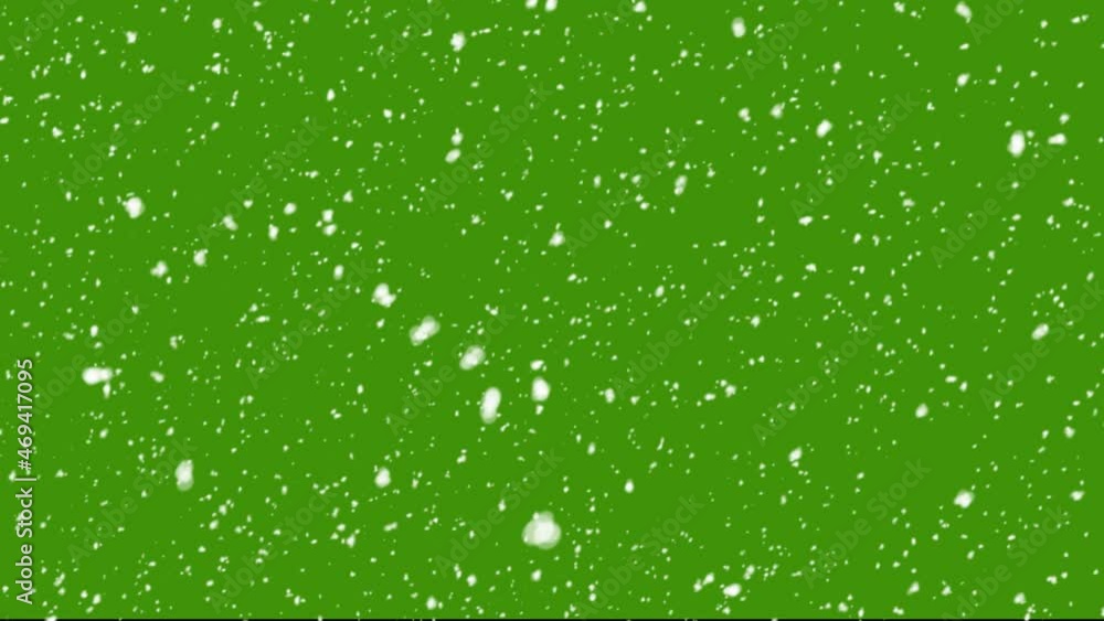 Winter Snow, Falling snow animation loop Slow motion green screen ...